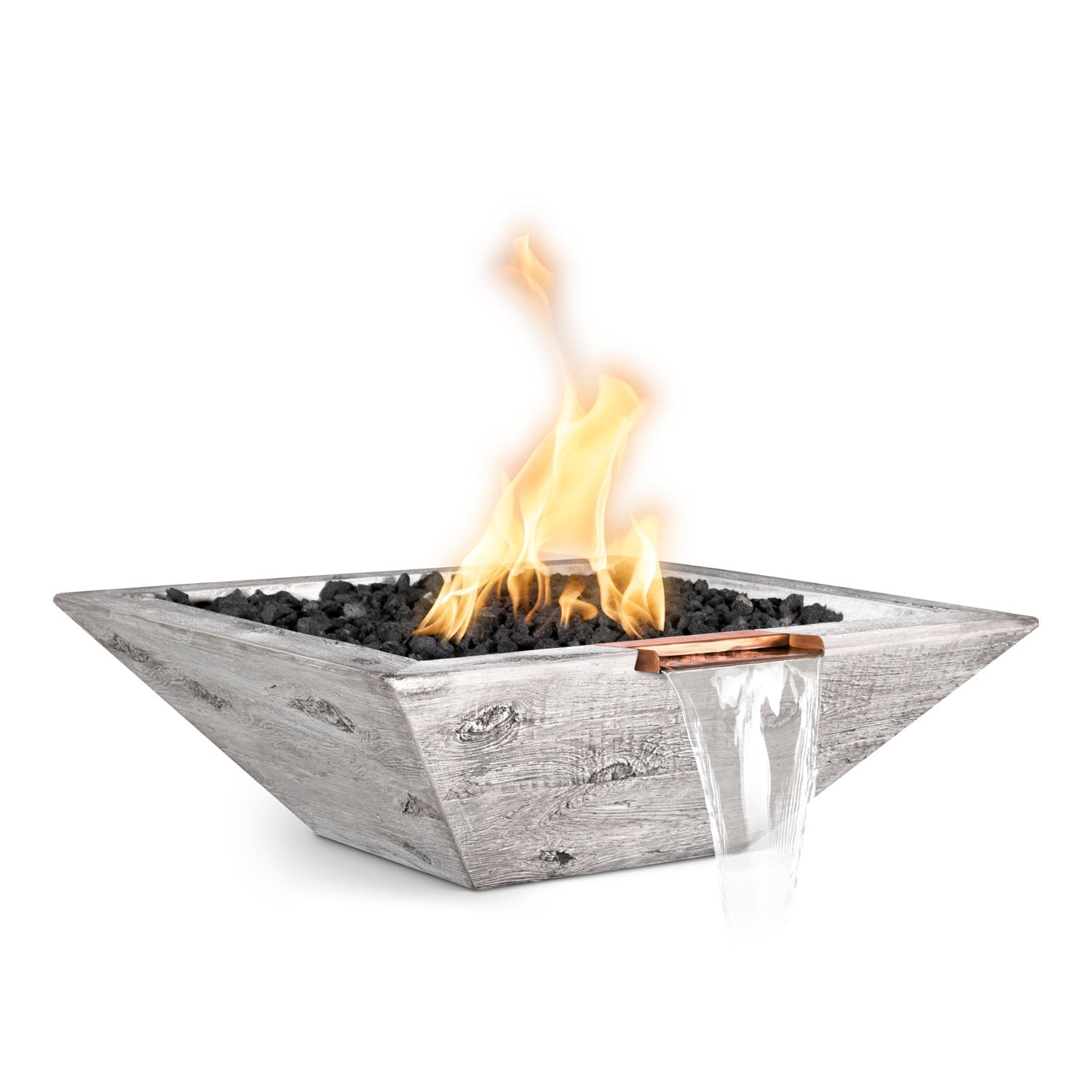 Maya Fire Water Bowl Gfrc Wood Grain – MadCap Outdoor Fire